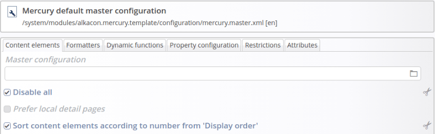 Sitemap Master Configurations