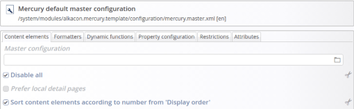 Sitemap Master Configurations
